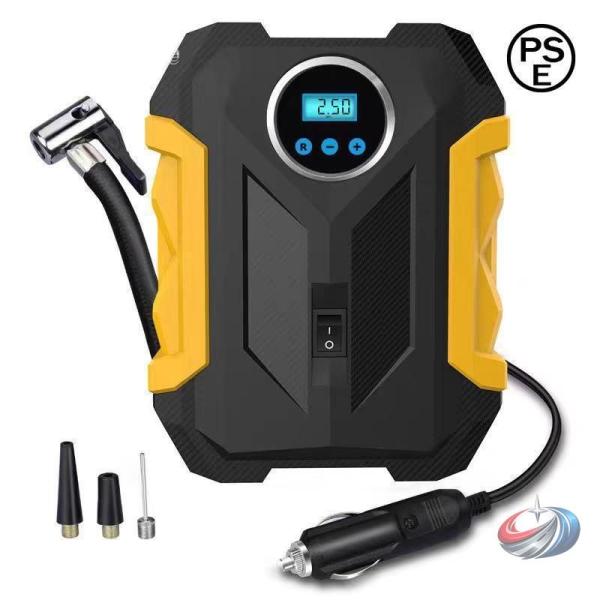 カラー：ブラックタイプ：デジタル/機械版動作電圧：DC-12 V作動電流：≦10 Aガス充填フロー：≧35 L/min電源方式：シガーソケット電源線長：3m継続作業：30分用途：自転車 タイヤ 浮き輪 車用 車 ボール用 おもちゃ用 エアホ...