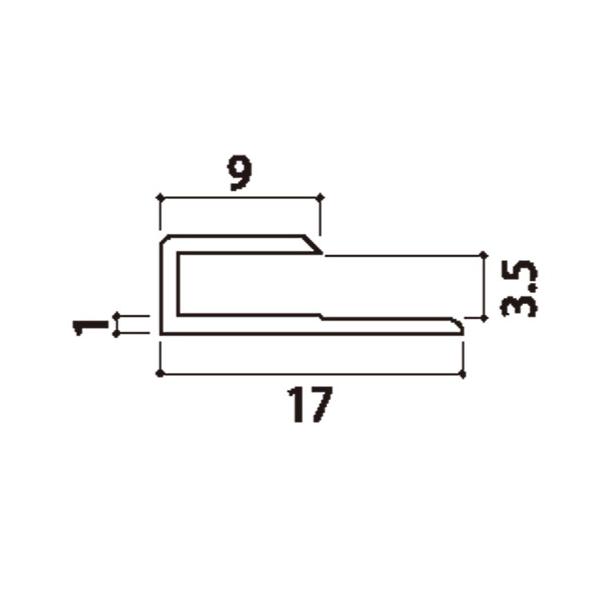 ニチレイマグネット  アルミ コ型ジョイナー３．５ＣＳ シルバー [ALCS-1820S] 1.82m