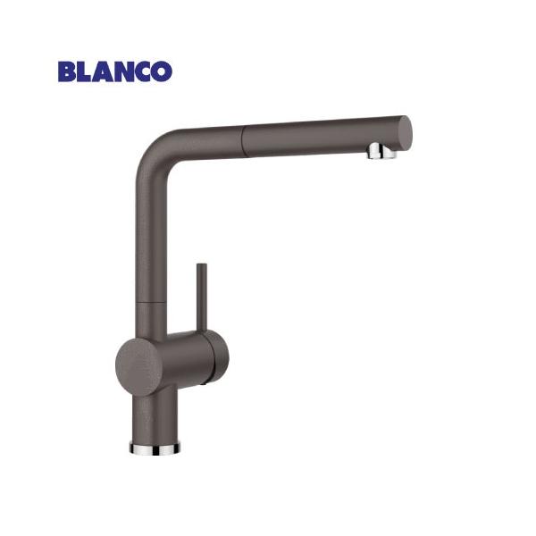 キッチン水栓 LINUS-S rock grey ロックグレー シングルレバー混合水栓 [BLANCO-518813] ホース引き出し式 逆流防止弁付 BLANCO