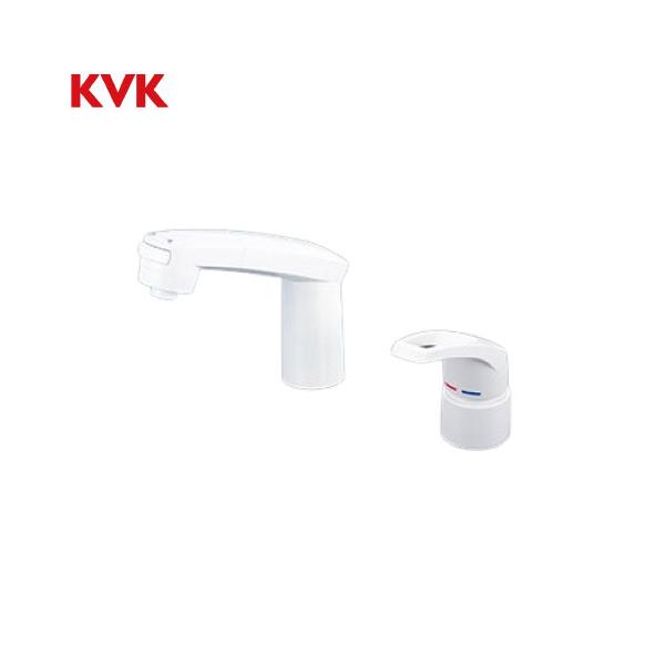 洗面水栓 シングルレバー式洗髪シャワー KVK [KM8007S3] シャワーヘッド引出し式 取付穴径Φ35〜38mm 逆止弁あり 洗面化粧台用水栓