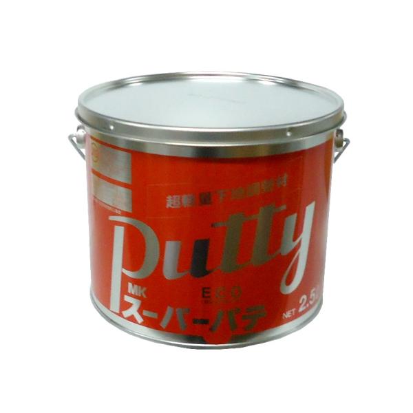 内装用の中上兼用パテです。軽量骨材配合で軽く、持ち運びが楽です。研磨性が良いので、大型現場・天井面の施工に最適です。最大塗り厚：2.5mm