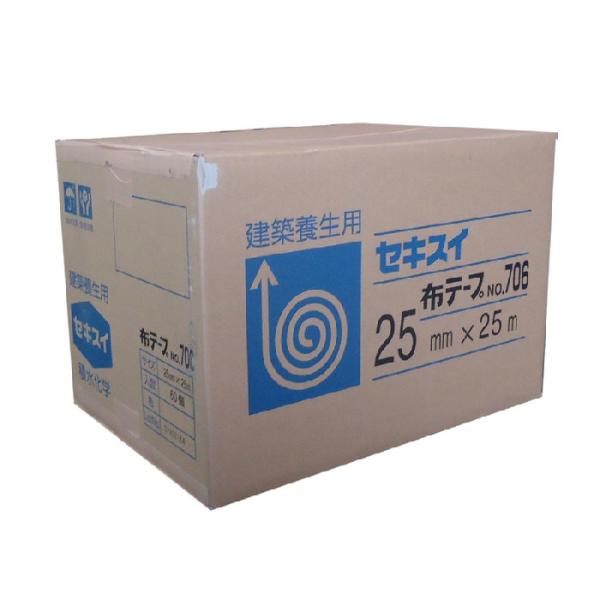 基材が強く作業性に優れた養生用布テープです。糊残りが少なく粗面接着性に優れています。用途：建築養生用、吹付塗装等のマスキングに幅：25mm厚み：0.29mm粘着力：3.30N/10mm粘着剤：ゴム系粘着剤基材:スフ