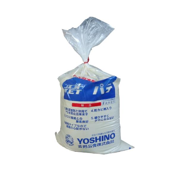 クロス壁紙との接着性に優れます。防カビ剤入り。作業性に優れます。硬化時間：150分可使時間：120分パテ1kgに対して練水500ml使用硬化剤(別売)を使用することにより、ヤセを防止できます。ジェットパテ用の硬化促進剤は、別売りです。ジェッ...