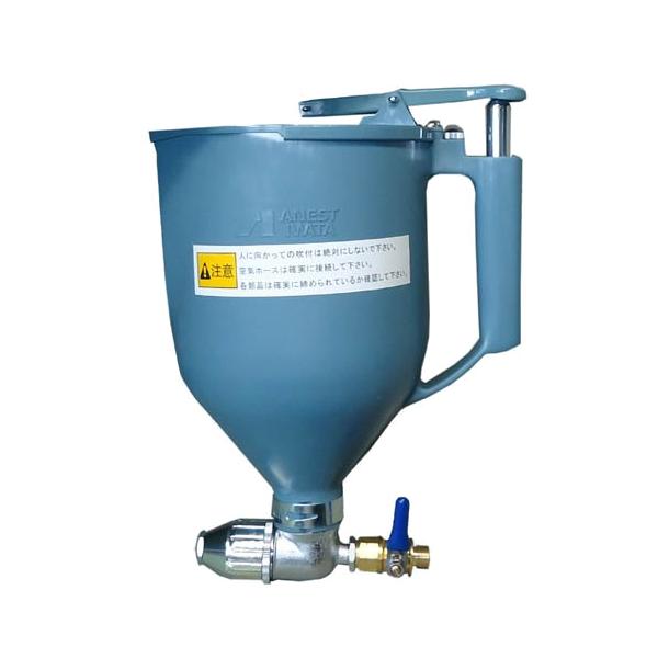 MG−1Dリシンガン：リシンなどの小〜中量吹付けに最適です。塗料ノズルの交換により細粒子から粗粒子まで各種塗材に対応でき、噴出量調節も簡単に出来ます。ノズル口径：φ3.8/6.0/7.0空気ノズル口径：φ1.5容量　L：2標準使用空気圧力　...