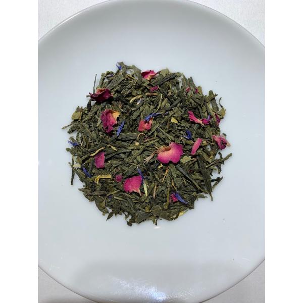 全国一律200円ポスト投函便の場合は、袋は開封せず2cm以下になるように平たくします。分　類 緑茶（フレーバーティー）等級区分 OP原産国 中国・ドイツ・他飲み方 ストレート蒸らし時間 2〜3分主原料 中国緑茶・バラの花びら・矢車菊の花びら...