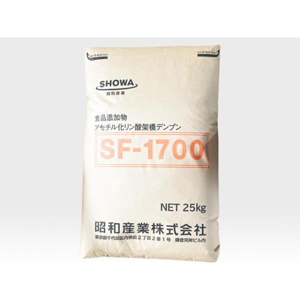 ※業務用商品の為、個人様への販売はお断りさせて頂く場合がございます。商品詳細＜商品名＞SF-1700＜名称＞アセチル化リン酸架橋デンプン＜内容量＞25kg＜保管条件＞直射日光、湿気を避け、常温で保存してください。＜原材料表示例＞加工でん粉、...