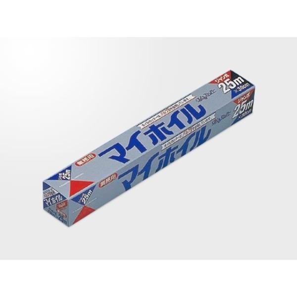 巻数の多い業務用アルミホイル(30cm×25m)です。ホイルカッター部分は、パルプ刃を使用しているため手に優しく、使い終っても分解・分別の必要がありません。B級品