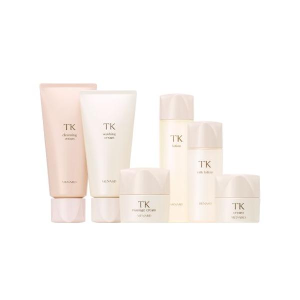 ＴＫスキンケアは、肌をみずみずしいうるおいで満たすことでキメを整え、見て触れて“するんとなめらか”な心地よい肌に導きます。