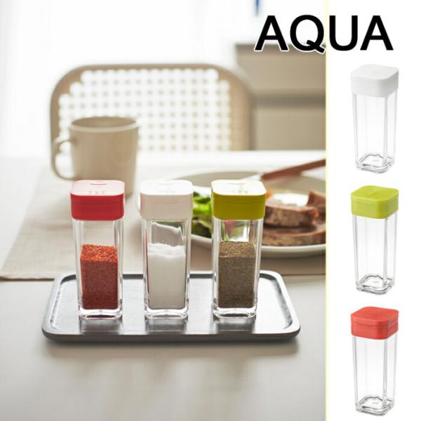■カラーホワイト／グリーン／レッド■材質容器：アクリル樹脂蓋：ポリエチレン■サイズ約3.7×3.7×9.5cm■耐熱温度80度?-40度■商品重量約52g■商品説明使いたい量が片手で調節できる調味料保存容器。前後にフタをスライドさせ、分量を...