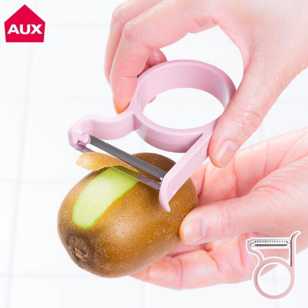 ■品名軽い力でスーッと切れるフルーツピーラー LS1576■サイズ約全長8.5×幅6.5×高さ1.5cm■重量約15g■材質本体：ABS樹脂（耐熱温度110℃）刃：ステンレス刃物材■商品説明軽い力でスムーズに切れるこだわりの燕三条職人刃。手...