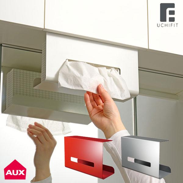 ■品名UCHIFIT キッチンボックスハンガー UFS4■カラーホワイト／レッド／シルバー■サイズ幅26×奥行15×高さ11.5cm■材質本体：鋼板（アクリル樹脂焼付塗装）粘着シート：PETフィルム■重量約0.9kg■商品説明キッチンペーパ...