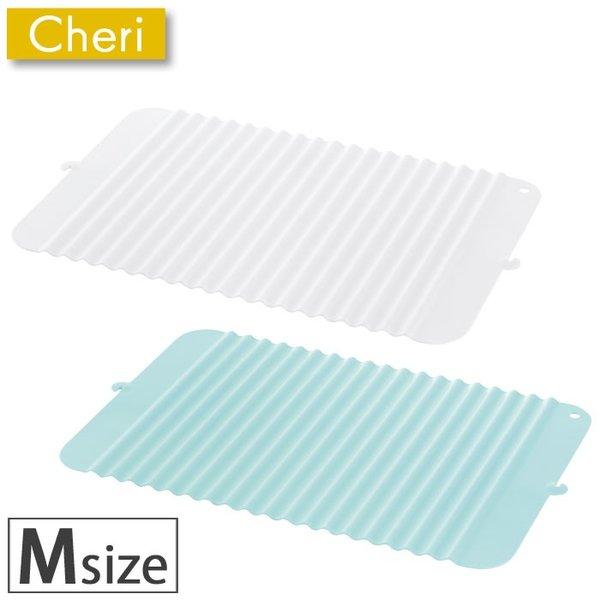 ■品名Cheri (シェリー) 立てて乾かせるシリコーンシンクマット M■カラー／型番ホワイト：16968-1ミントブルー：16969-8■サイズW46.8×D31.8×H0.6cm■材質シリコーンゴム■ブランドリッチェル Cheri (シ...
