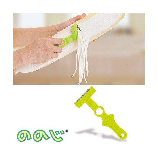 ■サイズ約17.5ｘ7ｘ2.4cmcm/約24g■材質本体・刃カバー：ポリプロピレン樹脂刃：420J2ステンレス耐熱温度：120℃■商品説明野菜を削って、グルテンフリー＆低糖質で話題の「ベジヌードル」が手軽に作れるピーラーです。刃はガイドが...