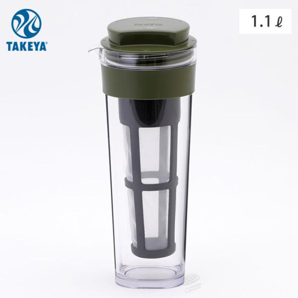 ■品名スリムジャグ 2 1.1L 茶漉し付 深緑■サイズ約W11.2×D10×H26.5cm■容量1.1L■重量約376g■材質本体：AS樹脂（耐熱温度 100℃/耐冷温度 -20℃）フタ,スリーブ：ポリプロピレン（耐熱温度 120℃/耐冷...