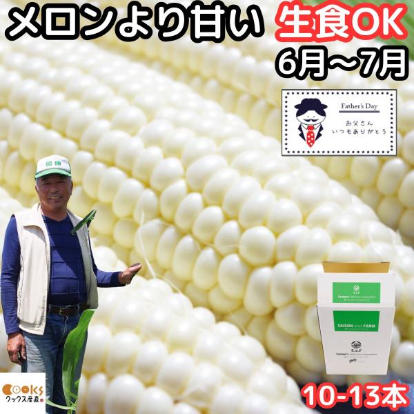 ★生で美味しい！糖度18度以上！★3L〜Mサイズ限定！朝どり当日出荷の新鮮配送★白いトウモロコシの激甘コーンです！★粒皮が薄くお口ではじける旨さ！歯にはさまりにくく食べやすい！★茹でると更においしくなりますよ！★詳細情報【内容量】 ととうも...