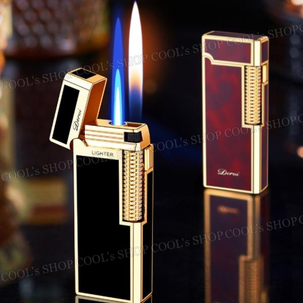 【商品詳細】タイプ：燃焼式ガスライター  着火方式：フリント（発火石）燃料タイプ：ガス　⇒市販のライター用ガスでご利用可能です サイズ：H68×27×13mm 重さ約73ｇ 付属品ライター本体/外箱■フリントホイールにて通常のライター同様に...