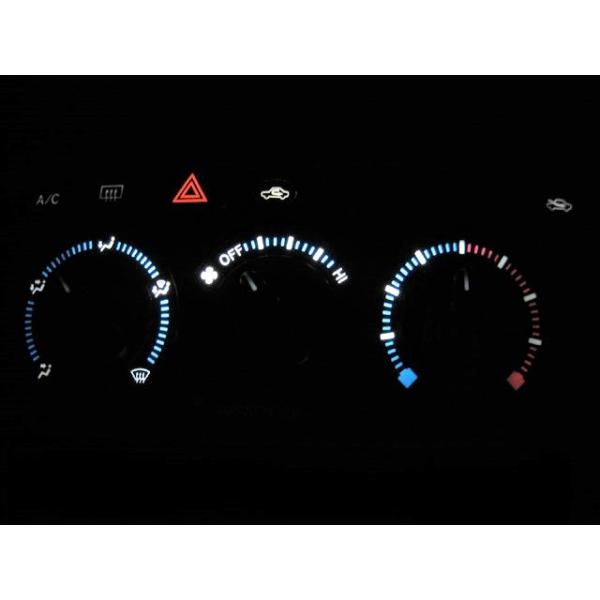 Probox プロボックスP50/P51/P52/P58/P59平14(02)/07〜マニュアルエアコン照明LED1台分セットカラーはホワイトブルーレッドピンクから選択可能です。エアコンパネルの純正球と交換するだけですので無加工で取り付け出...