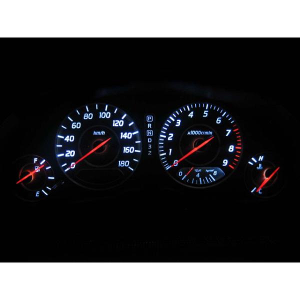 SKYLINE スカイラインHR34/ER34 (前期)平10(98)/05〜平12(00)/07メーター照明LED 1台分セット！カラーはホワイトブルーレッドピンクから選択可能です。メーターパネルの純正球と交換するだけですので無加工で取り...