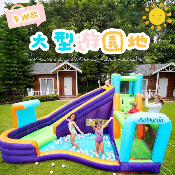製品情報●組立品/完成品:組立品●商品名：大型 プール●組立の時サイズ ： 360x340x218cm●ブロワーのコード長さ：2.5ｍ、露出の長さ：2.15ｍ、送風管の長さ：1.44ｍ●特徴： 1-4人用●カラー：ブルー×グリーン●重量：約...