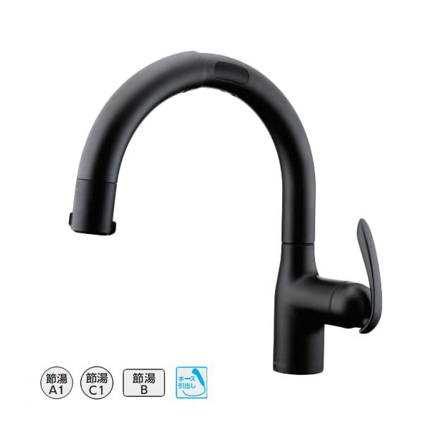 タカギ LC122BN-3NT5 タッチレス蛇口一体型浄水器 シングルレバー混合栓  (ワンホール型) ブラックマット 水受けボックス不要タイプ LCシリーズ※画像はイメージです。代表写真の場合があります。カテゴリ：タッチレス蛇口一体型浄水...