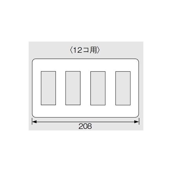 電設資材 パナソニック　WTF7012W　コスモシリーズワイド21 コンセントプレート 4連用 12コ用 ラウンド ホワイトPanasonic 照明器具 電設資材 コンセントプレート ホワイト（WTF7012W） ベージュ（WTF7012F...