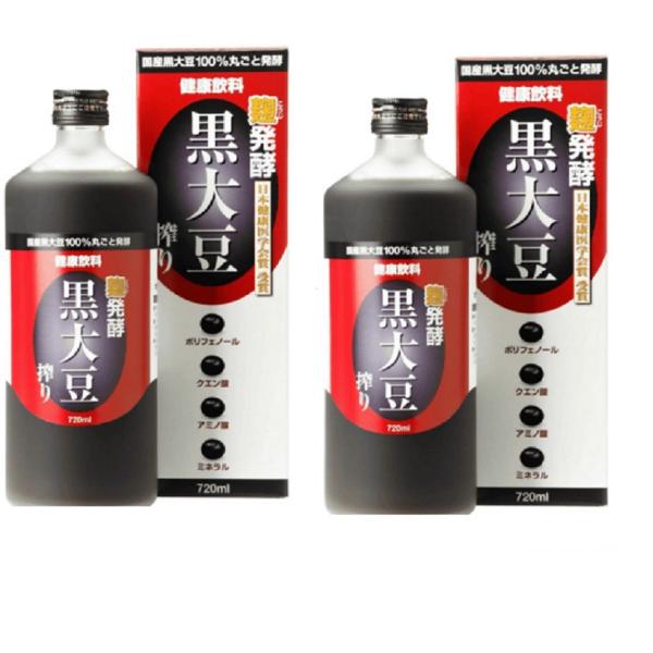 内容量：720mlサイズ(外装)：82*82*227(mm)「発酵 黒大豆搾り 720ml」は、従来の酢酸酢とは異なり、画期的な製法で黒豆と米麹から造られたクエン酸酢です。100%国産の黒豆・米麹に水以外何も加えていない無添加です。ポリフェ...