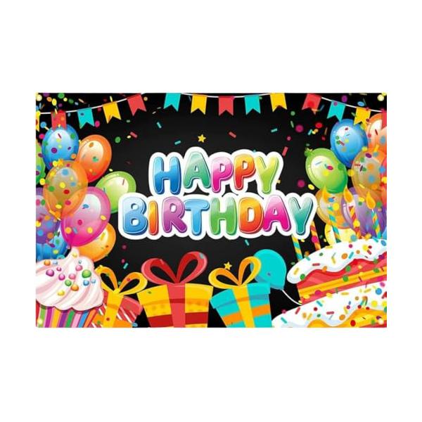 【大きさ180*120cm】壁面を華やかに彩る大型サイズ。誕生日パーティーの装飾にぴったりです。撮影スポットの背景として写真も映える、インパクトのある背景を作り出します。【軽量設計】薄くて軽量。持ち運びや設置が簡単です。扱いやすく、一人でも...