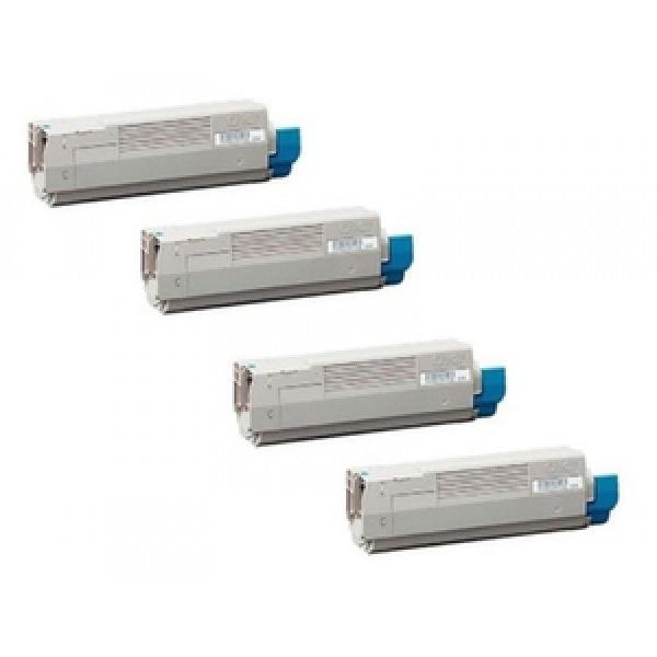 商品名： OKI TC-C4DK / C / M / Y2 大容量  リサイクル トナー 4色セット 適合プリンター： C612dnw 印字枚数：  ブラック：8000枚  /  カラー：6000枚  （A4判5％標準原稿）TC-C4DK/...