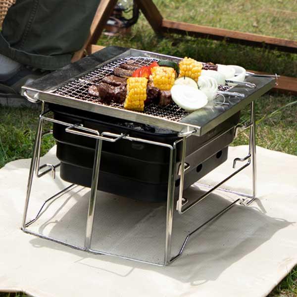 火力調整は3段階！軽々運べるコンパクトバーベキュー おこのび■商品特徴・重さ2.9kgで持ち運びも楽々・約90秒で組み立て・3段階の火力調節スタンド付・バッグ付で収納に場所をとらない・ご自宅でも洗える丸洗い仕様■商品仕様商品名：おりたたみB...