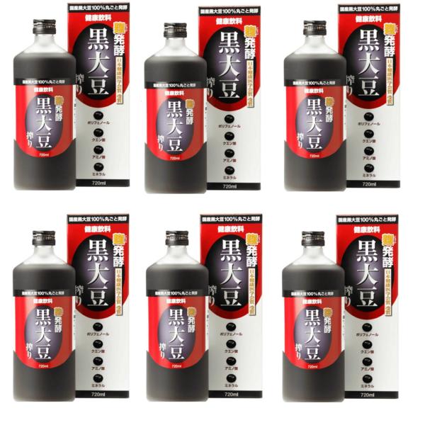 内容量：720mlサイズ(外装)：82*82*227(mm)「発酵 黒大豆搾り 720ml」は、従来の酢酸酢とは異なり、画期的な製法で黒豆と米麹から造られたクエン酸酢です。100%国産の黒豆・米麹に水以外何も加えていない無添加です。ポリフェ...