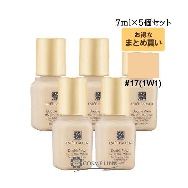 リキッドファンデーション#17(1W1)：ボーン7ml×5お試しや旅行に便利なミニサイズ。  24時間、自信をまとう肌へ ベストセラー＆ロングセラー製品として絶大な支持を得ている、エスティローダーのNo.1ファンデーション。至近距離でも毛穴...