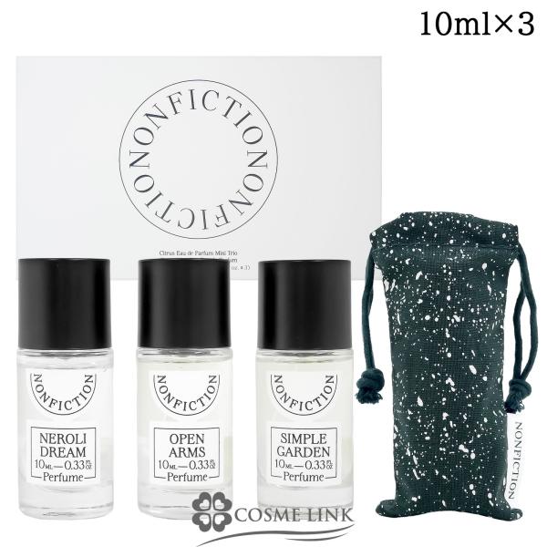 フレグランス3x10ml※外箱に多少のへこみがある場合がございます。予めご了承の上ご購入下さい。 シトラス系の香水を少しずつ比較しながら楽しめるミニサイズの3本セットです。1本あたり10mLの小さめボトルが3本入っているため、外出先への携帯...