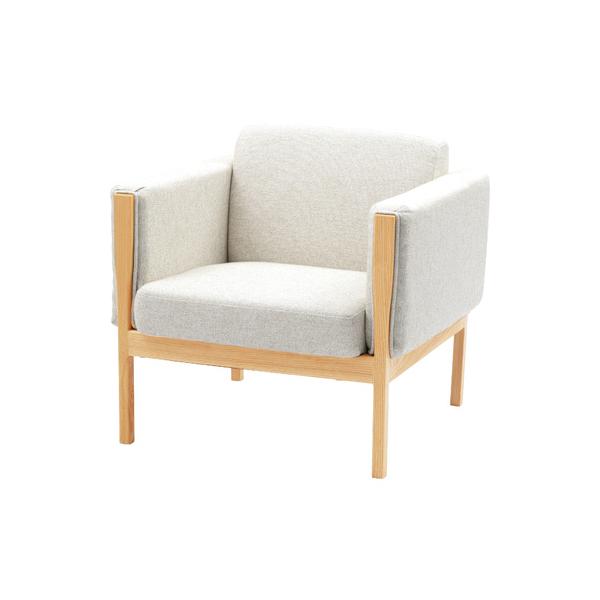 直線的なラインで無駄のないシンプルなデザインが印象的なソファ。アームに施された天然木の飾りが美しく温かみを感じさせます。サイズ：W81×D76×H75×SH40cm素材：木フレーム ウィービングベルト ウレタン塗装 ポリエステル商品重量：2...