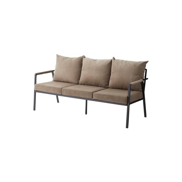 暖かみのあるコーデュロイとクールなスチールの組み合わせが、空間をモダンでオシャレに演出。座面が広くゆったりしており、座り心地も抜群です。サイズ：W168×D71×H82×SH43cm素材：スチール(粉体塗装) ポリエステル商品重量：23kg...