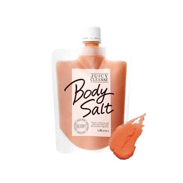 【3,980円以上で送料無料(※北海道は9,800円以上)】アルガンオイルと4種のフルーツ&amp;ベジタブルエキス（保湿成分）配合！ぷるんとハリのあるお肌へ導く塩スクラブ。ブラックベリーの香り。肌あたりがマイルドなつぶ塩に、ジューシィな美...