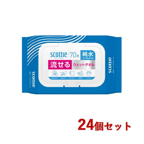 【3,980円以上で送料無料(※北海道は9,800円以上)】ノンアルコールのウェットティシュー。流せる純水99％使用後にトイレに流せる、しっかり厚手シート純水99%のノンアルコールタイプ。刺激が少なくお肌にも安心。無香料、パラベンフリー弱酸...