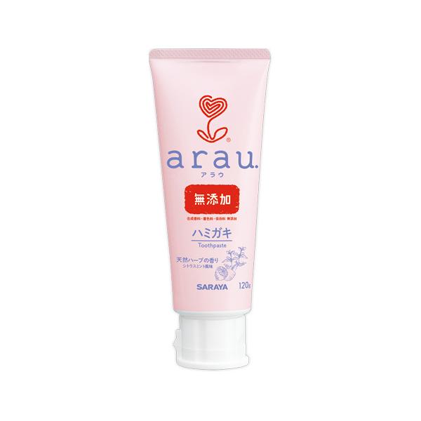 【3,980円以上で送料無料(※北海道は9,800円以上)】植物から生まれたせっけん成分でアラウ.デリケートな歯ぐきと白い歯のために使用後に味覚をそこないません。低起泡性。ていねいな歯磨きで健康な歯に。アラウ.(arau.)/サラヤ[名称]...