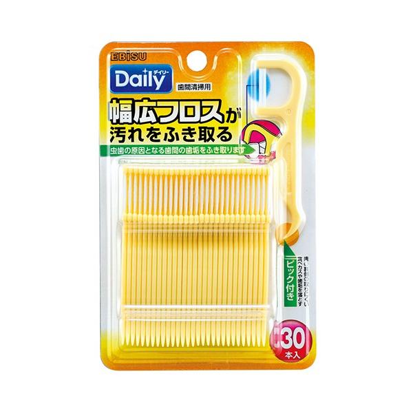 幅広フロスが歯にしっかりフィットして、虫歯や歯周病の原因となる歯と歯の間の歯垢や食べカスをふき取るように取り除きます。歯の裏側の取りにくい食べカスや歯垢を落とすピック付き。容量：30本オーラルケア ＞ デンタルフロス ＞ デンタルフロス
