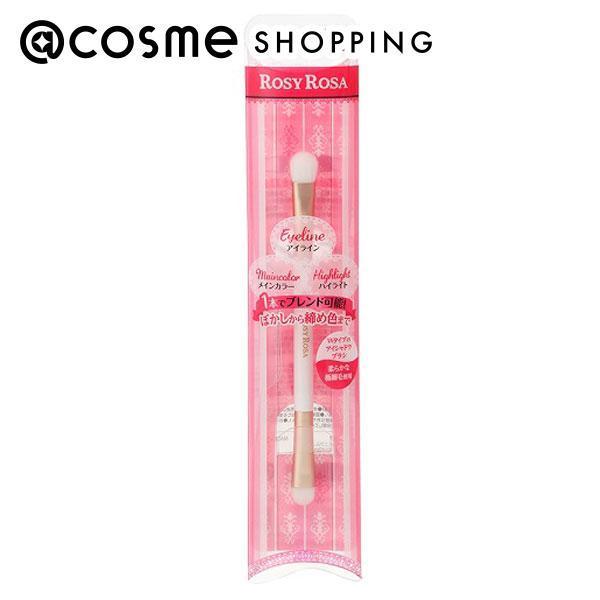 自然なぼかしからまぶたのキワの締め色まで。アイシャドウの仕上がりを変えるダブルエンドのアイシャドウブラシ。大ブラシ：やわらかく粉含みの良い極細毛を使用し、お肌にやさしく自然なグラデーションができます。小ブラシ：コシのある先丸平筆で締め色やハ...