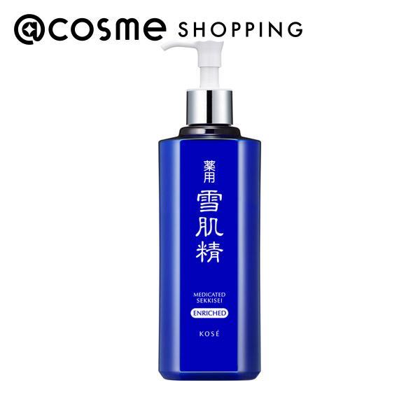 薬用 雪肌精 エンリッチ (医薬部外品) (ディスペンサー付ボトル) : 500mL 9,000円 (税抜) 。限定スーパービッグサイズ。しっとりとした透明美肌へ導く化粧水。自然のめぐみ、明るい透明感。薬用雪肌精は、東洋で使われている植物成...