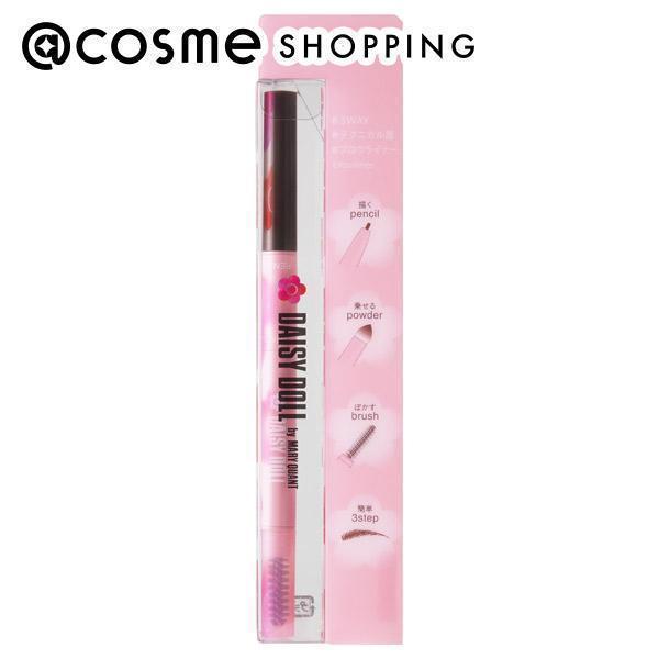 ペンシル×パウダー×ブラシの3WAY 仕様。描く・乗せる・ぼかすの3STEPで テクニカル眉に！肌あたりがソフトなペンシルで描いて、ふわっとパウダーをオン。最後はブラシで眉毛を整えれば、誰でもかんたんにプロが仕上げたようなテクニカル眉が完成...