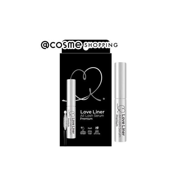 通常品 ラブライナー オールラッシュセラムのプレミアム版が発売！まつげ、まゆげ、目元の3箇所に使え、(1)まつげ美容液・(2)まゆげ美容液・(3)目元美容液・(4)マッサージ・(5)パックとしても使える多機能な1本。通常品で大好評のチップ＆...