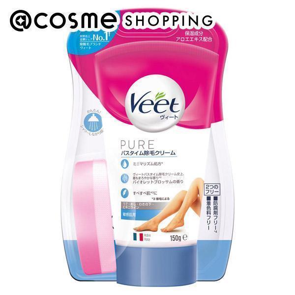 世界売上金額シェアNo.1*1 除毛ブランド「Veet（ヴィート）」ピュアバスタイム除毛クリーム 敏感肌用ミニマリズム処方*2【2つのフリー】着色料フリー、防腐剤フリー*3 香り改良。ヴィートバスタイム除毛クリーム史上最もまろやかな香り。*...