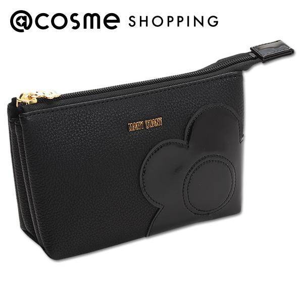 ゴールドのロゴ金具をアクセントに効かせて、上品に仕上げました。同色のデイジーを組み合わせたクールなブラック、ホワイトのデイジーがガーリーな雰囲気のピンクの2色展開。内側を3つに仕切った新型のポーチは、BACK側にポケットが3つ付いていてアイ...