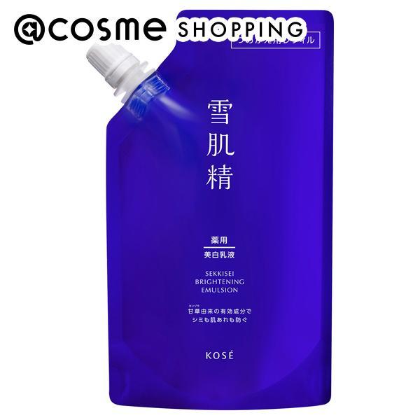 和漢植物由来の有効成分で、シミも肌あれも防ぐ薬用美白※乳液レフィル 。※メラニンの生成を抑え、シミ・ソバカスを防ぎます。 【販売名】雪肌精 乳液※こちらの商品は詰め替えのため、ボトルは付属いたしません。（医薬部外品）スキンケア・基礎化粧品 ...