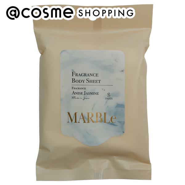 外出先のボディケアに！化粧水をたっぷり含んだ厚手のシートなので、汗や気になるニオイを1枚で全身すっきり、保湿しながらみずみずしいさらっと肌！SWATi MARBLe（スワティーマーブル）オリジナルの上品な香りがフレグランスのように香り気分も...