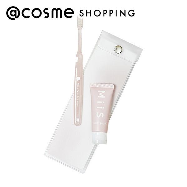 【セット内容】・ホワイティクリーム ロゼミント味 20g・プラチナホワイトニング歯ブラシ 1本・オリジナルポーチ新感覚、泥感ペーストのホワイトニング歯磨き粉と、ホワイトニング専用歯ブラシのセット。“泡立たない”クレイ*1ペーストで汚れを密着...