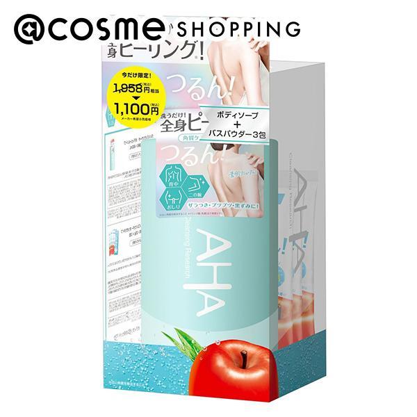 【セット内容】＜ボディソープ＞豊かな泡立ちのボディソープが、古い角質と余分な皮脂をしっかり落とします。背中・二の腕・お尻のザラつきやベタつきをすっきりオフして、つるすべ素肌に洗い上げます。植物性洗浄成分配合。リンゴ果汁・ティーツリー葉油・グ...