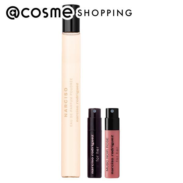 【セット内容】 ・ナルシソ ロドリゲス ナルシソ オードパルファム プドゥレ トラベルスプレー 10mL（現品） ・ナルシソ ロドリゲス フォーハー オードトワレ 0.8mL（サンプル） ・ナルシソ ロドリゲス フォーハー ムスクノアール ...
