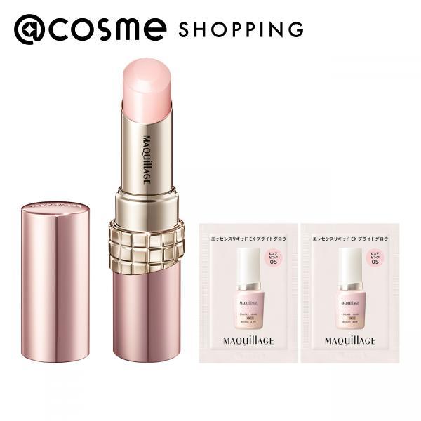【セット内容】・ドラマティックエッセンスリップケア 3.8g（リップクリーム/現品）（医薬部外品）・エッセンスリキッド EX ブライトグロウ ピュアピンク05 0.3ml×2包（ファンデーション/サンプル）つけるたびに唇あれを防ぎ”透明つや...